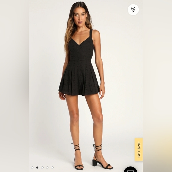 Lulus | Pants & Jumpsuits | Lulus Chic Selection Black Cotton Eyelet ...